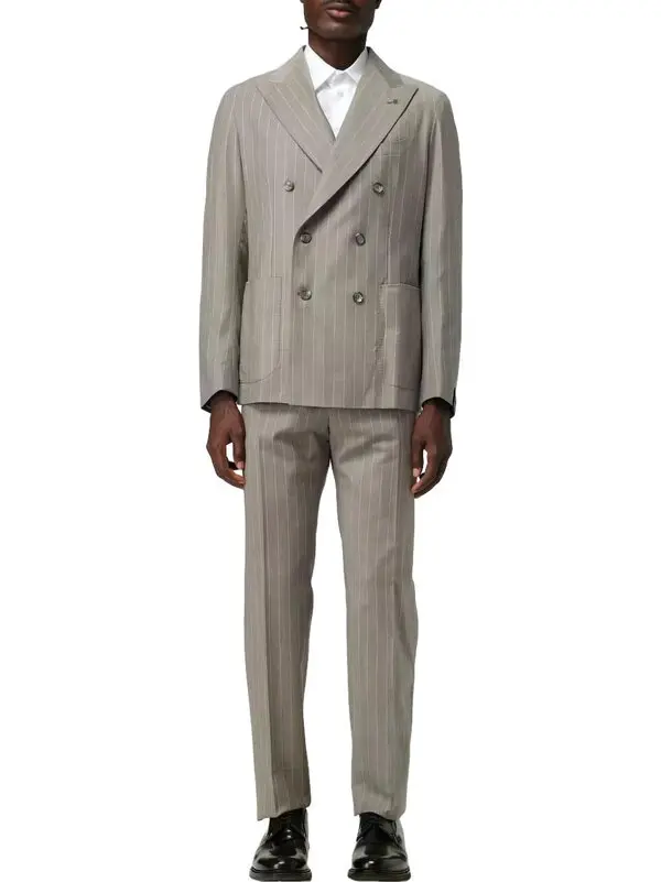 Tagliatore Pinstripe Double-breasted Blazer - Grey