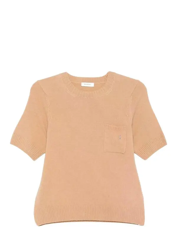 Sandro Short Sleeve Sweater - Brown