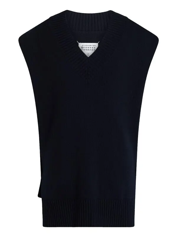 MAISON MARGIELA Wool Vest - Navy