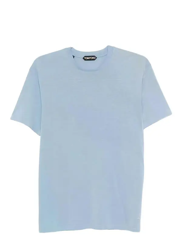 TOM FORD Crew-neck Short-sleeve T-shirt - Blue