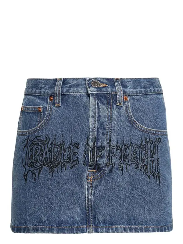 Vetements Mini Denim Skirt - Blue