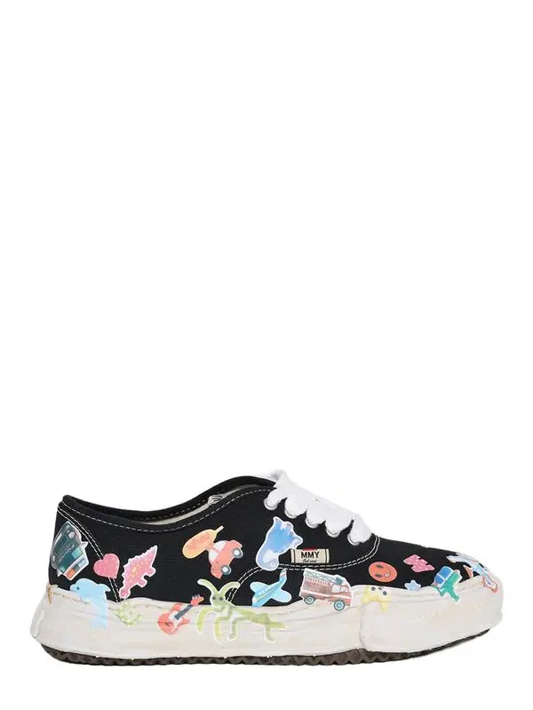 Mihara Yasuhiro Baker Og Sole Sticker Printed Low-top Sneakers - Black