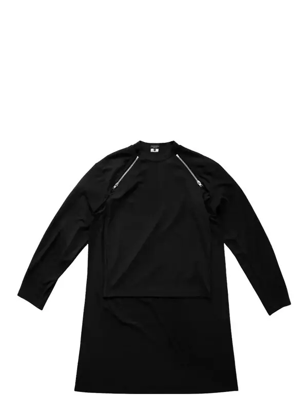 Comme Des Garçons Zip-detail Long-sleeve T-shirt - Black