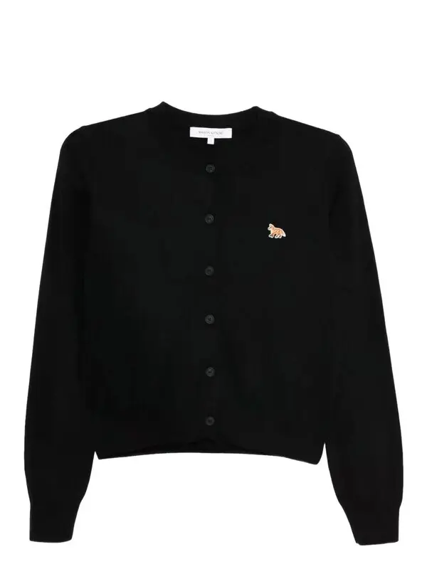 Maison Kitsuné Baby Fox Patch Cardigan - Black