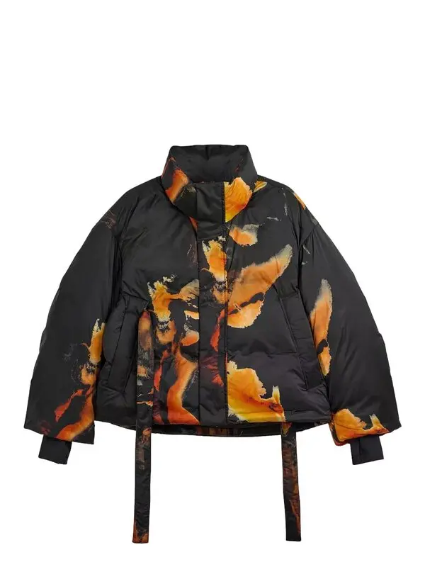 Y3 Printed Puffer Jacket - Black