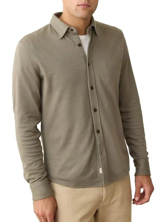 Marine Layer Pacifica Stretch Twill Overshirt - Vetiver