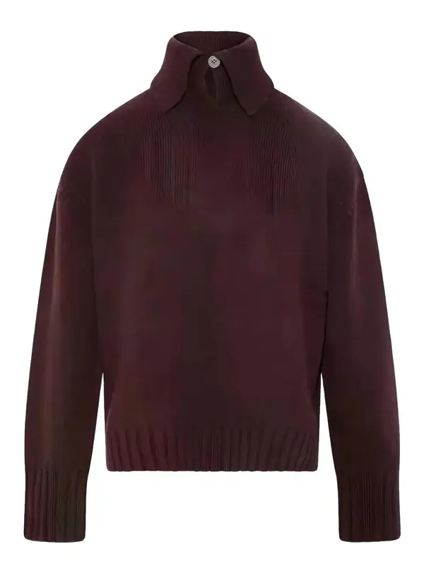 YVES SALOMON High-neck Cashmere Sweater - Red