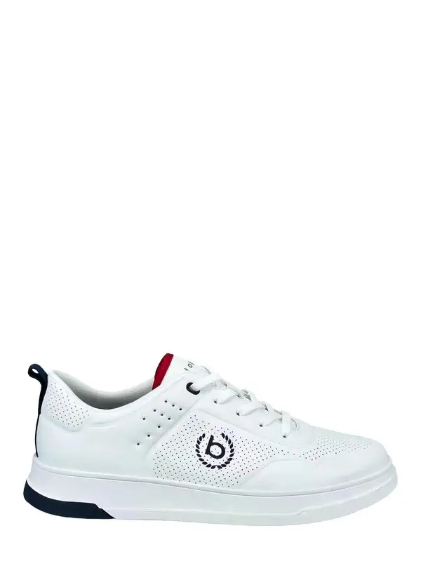 BUGATTI Perforated Logo Sneakers - White