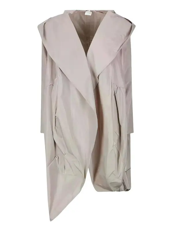 HIRA Hooded Asymmetrical Trench - Pink