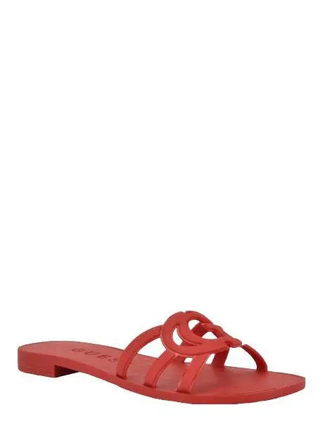 Guess Jelly Slide Sandal - Medium Red