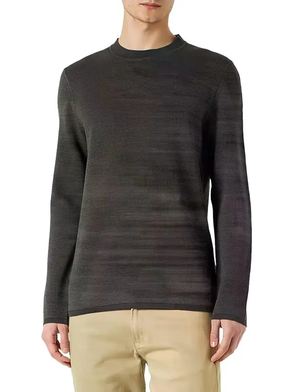 Marc O'polo Textured Crew-neck Sweater - Black