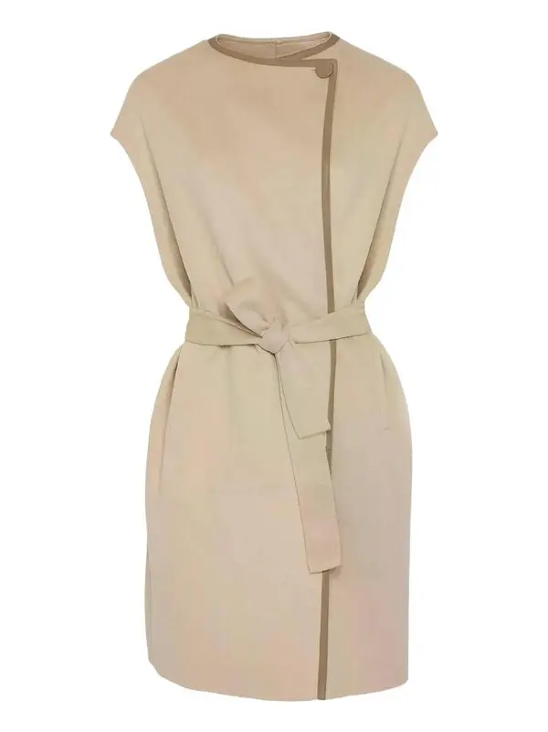 YVES SALOMON Belted Cashmere-blend Cape - Neutrals