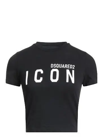 Dsquared2 Cotton Jersey Crop Top - Black