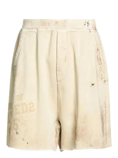 Dsquared2 Cotton Terry Shorts - Beige