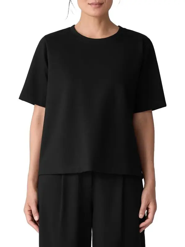 Eileen Fisher Crewneck Ponte T-shirt - Black