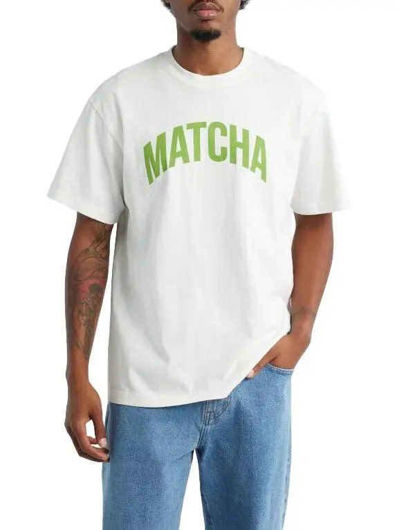 ID SUPPLY CO Matcha Cotton Graphic T-shirt - White