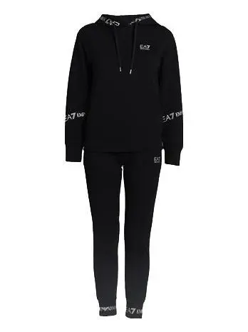 EA7 Cotton-blend Tracksuit - Black