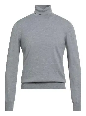 GRAN SASSO Light Virgin Wool Turtleneck Sweater - Grey