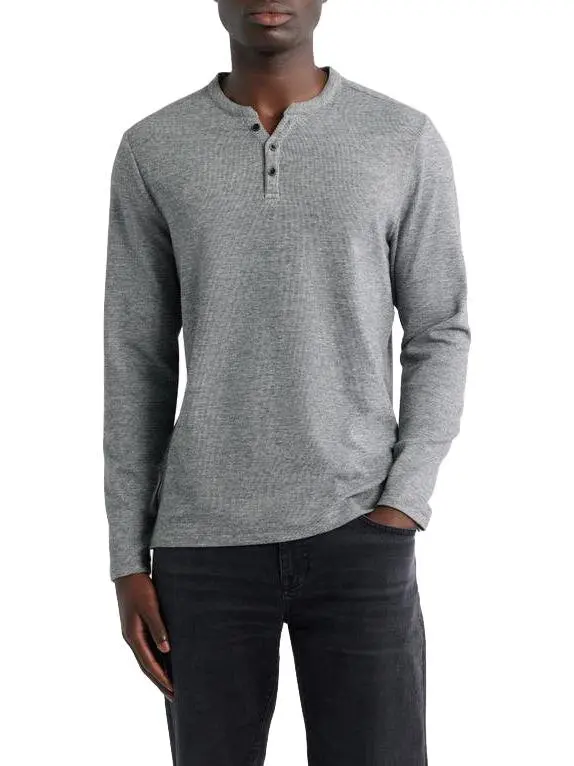 Robert Barakett Alec Heathered Henley - Grey