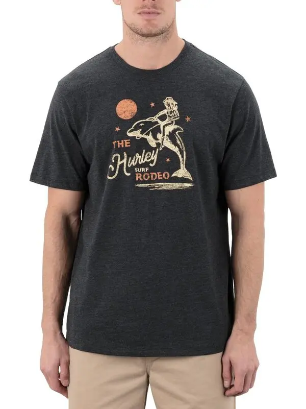 Hurley Ocean Rodeo Graphic T-shirt - Black Heather