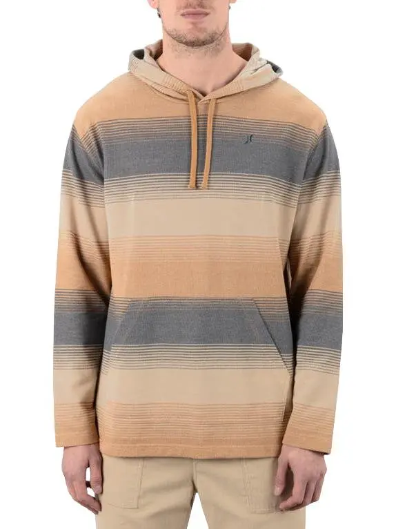 Hurley Striped Relaxed Hoodie - Earth Stone