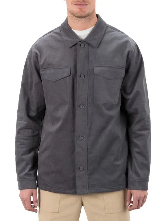 Hurley Lido Corduroy Overshirt - Ion Grey