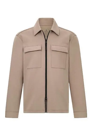 Boggi Milano Technical-woven Shirt Jacket - Taupe