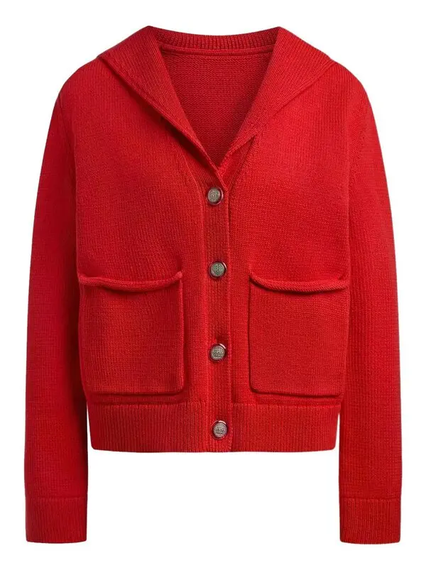 12 STOREEZ Sailor-collar Cardigan - Red