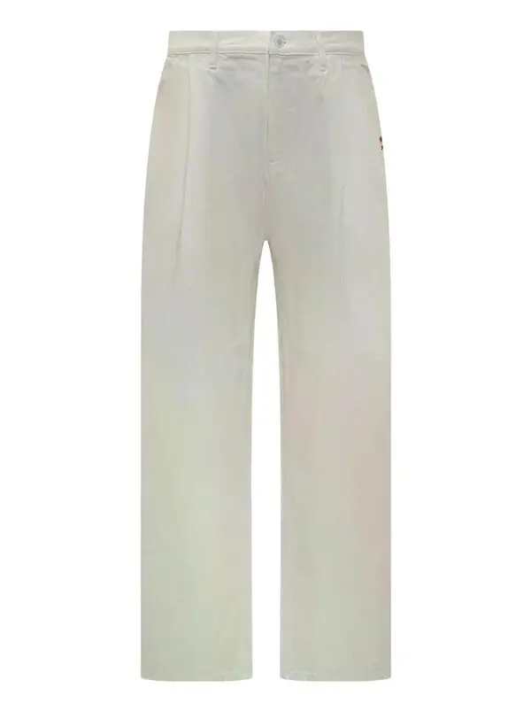 AMISH Pleated Straight Leg Pants - Neutrals