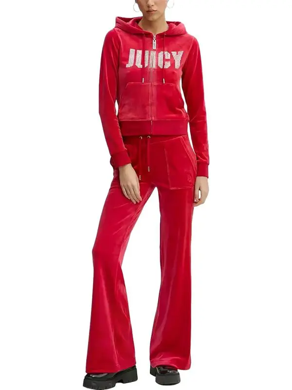 Juicy Couture Astor Velour Pocket Trousers - Red
