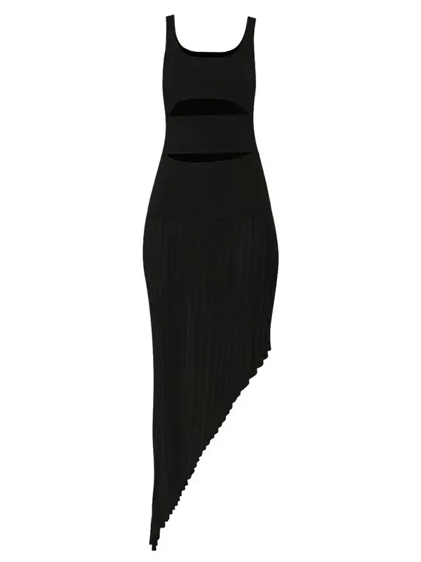 Christopher Esber Slashed Asymmetric Dress - Black