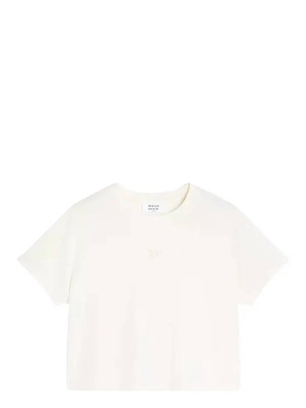 Maison Kitsuné Embroidered T-shirt - Neutrals