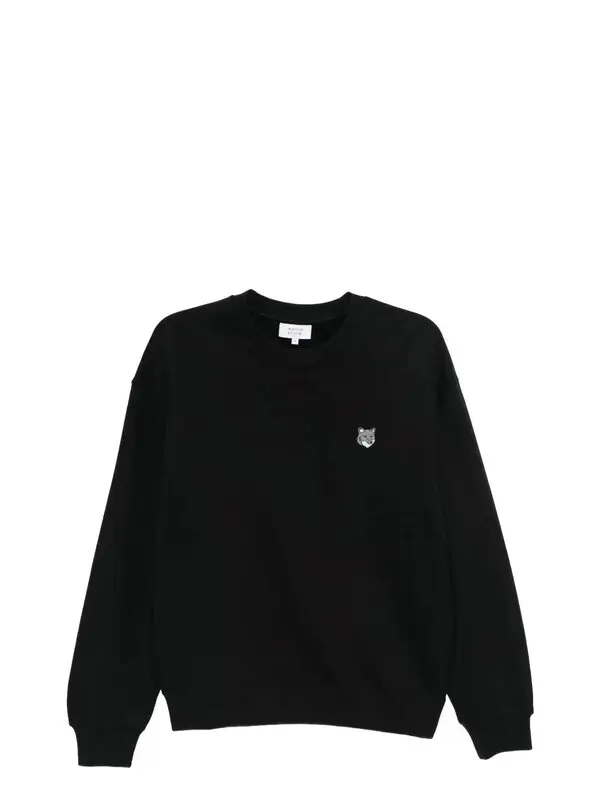 Maison Kitsuné Fox-head Embroidered Sweatshirt - Black
