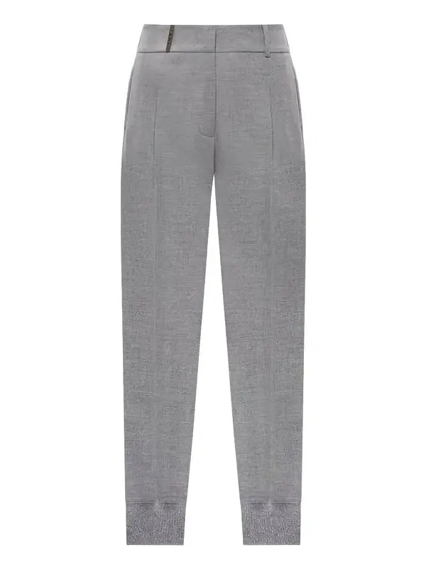 Peserico Pleated Cuffed Trousers - Grey
