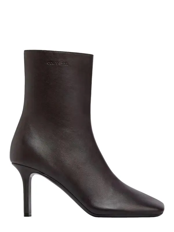 COURREGES Leather Ankle Boots - Brown