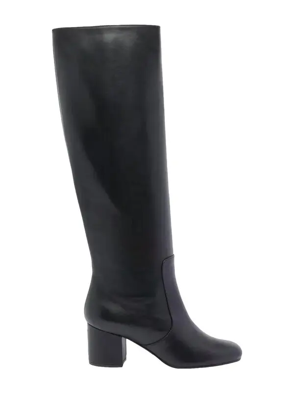VIA ROMA 15 65mm Leather Block-heel Knee-high Boots - Black