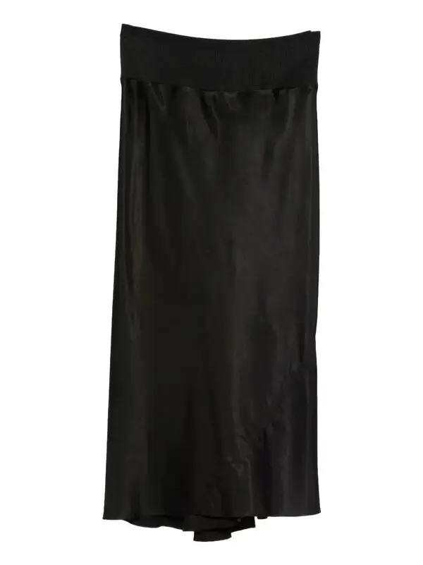 Rick Owens Elastic-waistband Bias-cut Skirt - Black