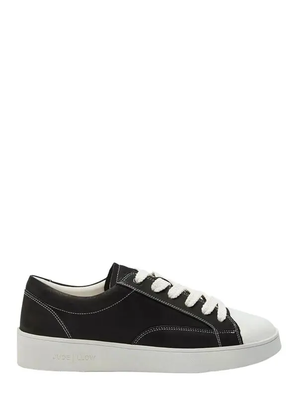 JUDE LLOW Nubuck Leather Low-top Sneakers - Black