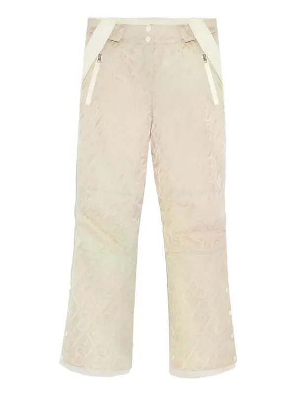 YVES SALOMON Monogram-pattern Snow Trousers - Neutrals