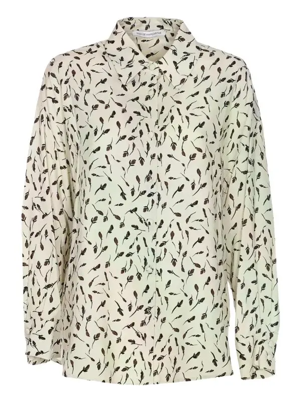 MAR DE MARGARITAS Floral-pattern Button-down Shirt - Neutrals