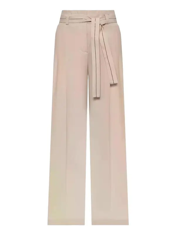 Peserico Pleated Wide-leg Trousers - Neutrals