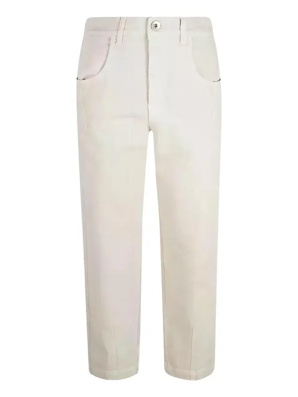 Eleventy Patch-pocket Trousers - White