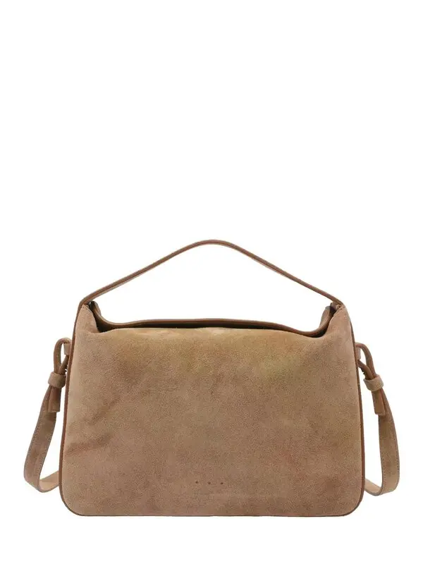 AESTHER EKME Top-handle Suede-leather Shoulder Bag - Brown