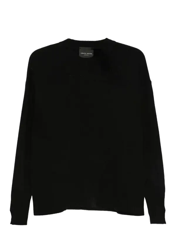 ROBERTO COLLINA Crew Neck Sweater - Black