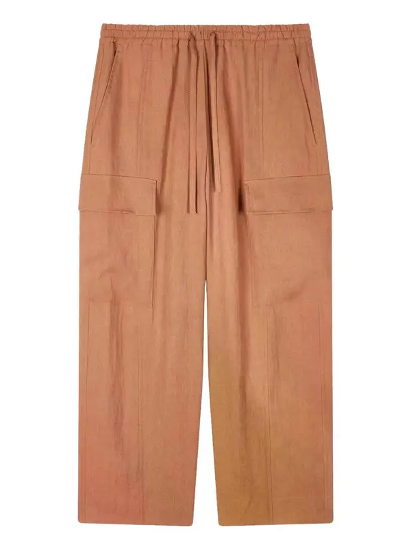 Paul Smith Cargo-pocket Linen Trousers - Brown