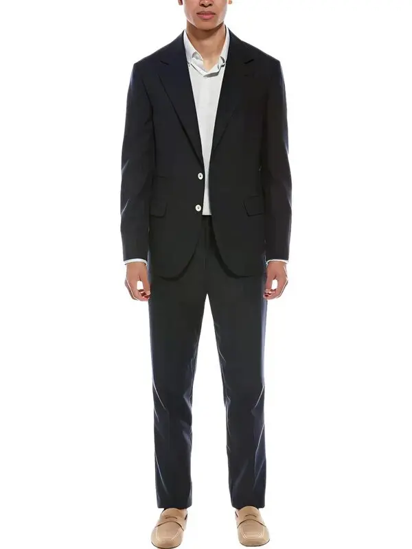 Brunello Cucinelli Notched Single-breasted Suit - Blue