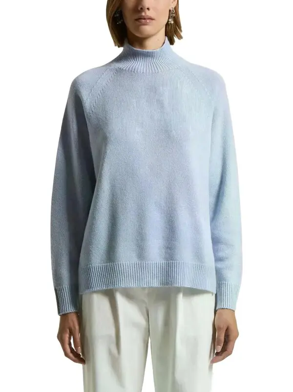 Peserico High-neck Raglan-sleeve Sweater - Blue