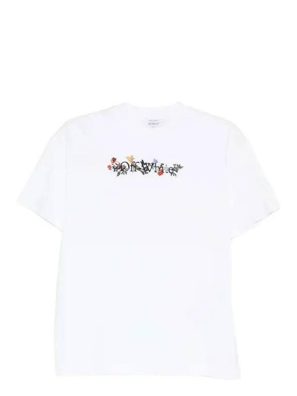 Off-White Floral Logo T-shirt - White