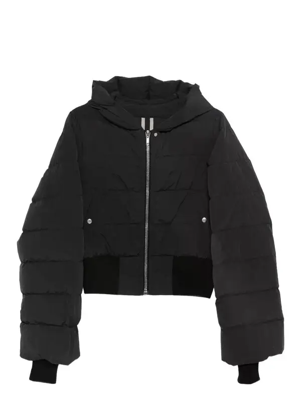 Rick Owens Hooded Quilted Jacket - Black