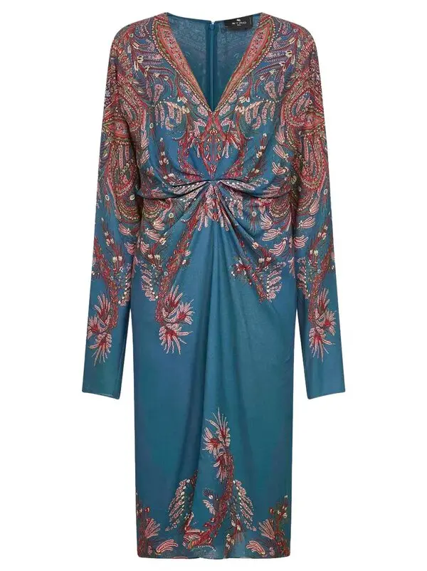 Etro Printed Dress - Blue